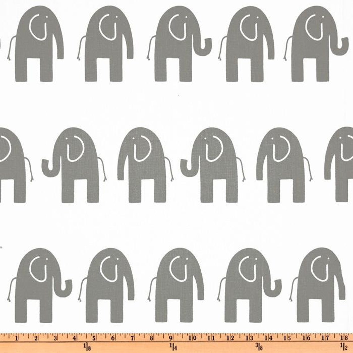 Elephant Valance Gray & White. Choose Your Width (28"-52") - Etsy
