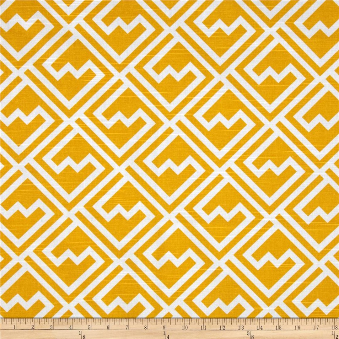 Yellow Valance. Yellow Geometric Valance .kitchen Valance. Bedroom ...