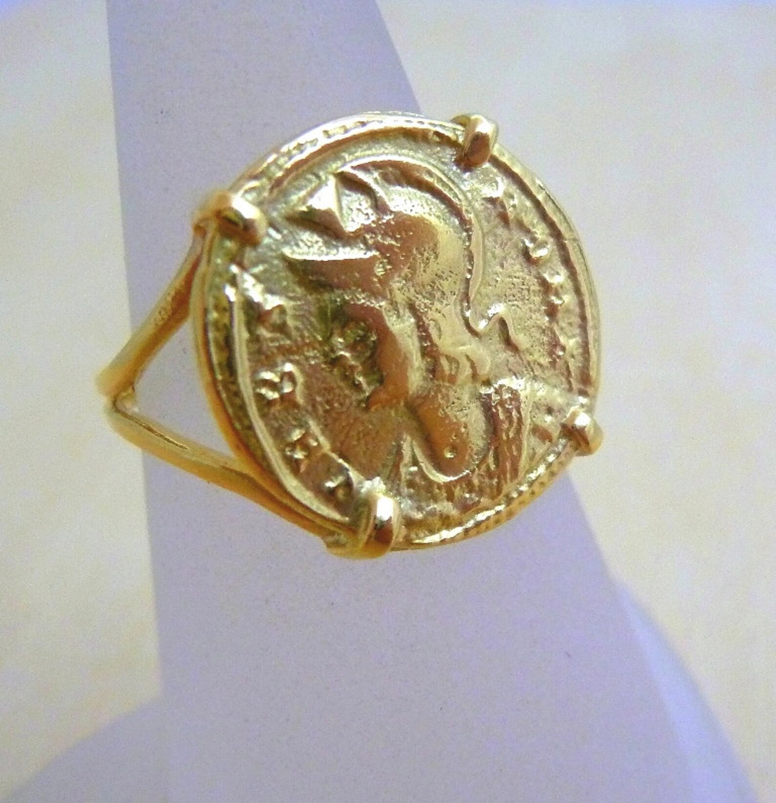 Coin Ring 14k Gold Filled ring ancient roman coin ring gold | Etsy