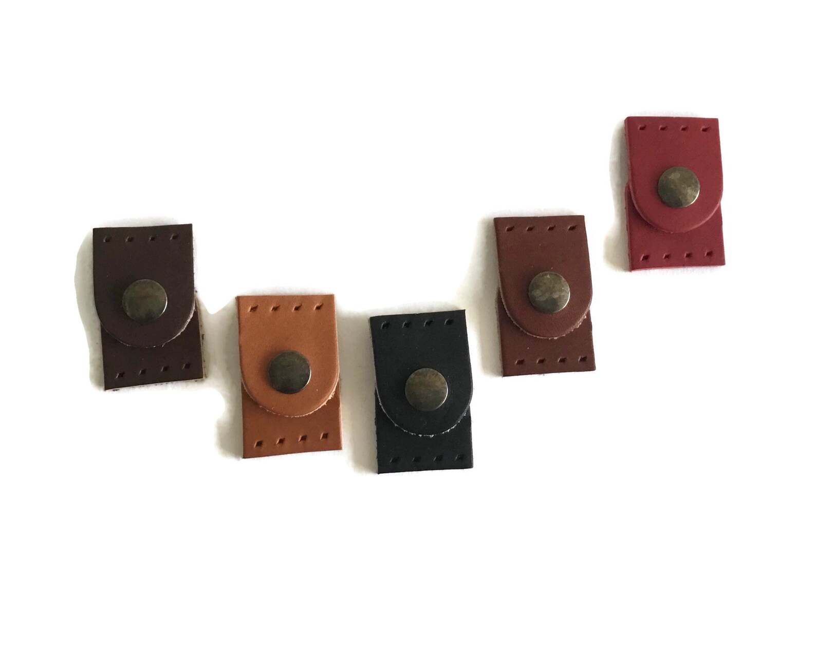 5x Leather Tabs Snap Closure 7/8 wide | Etsy