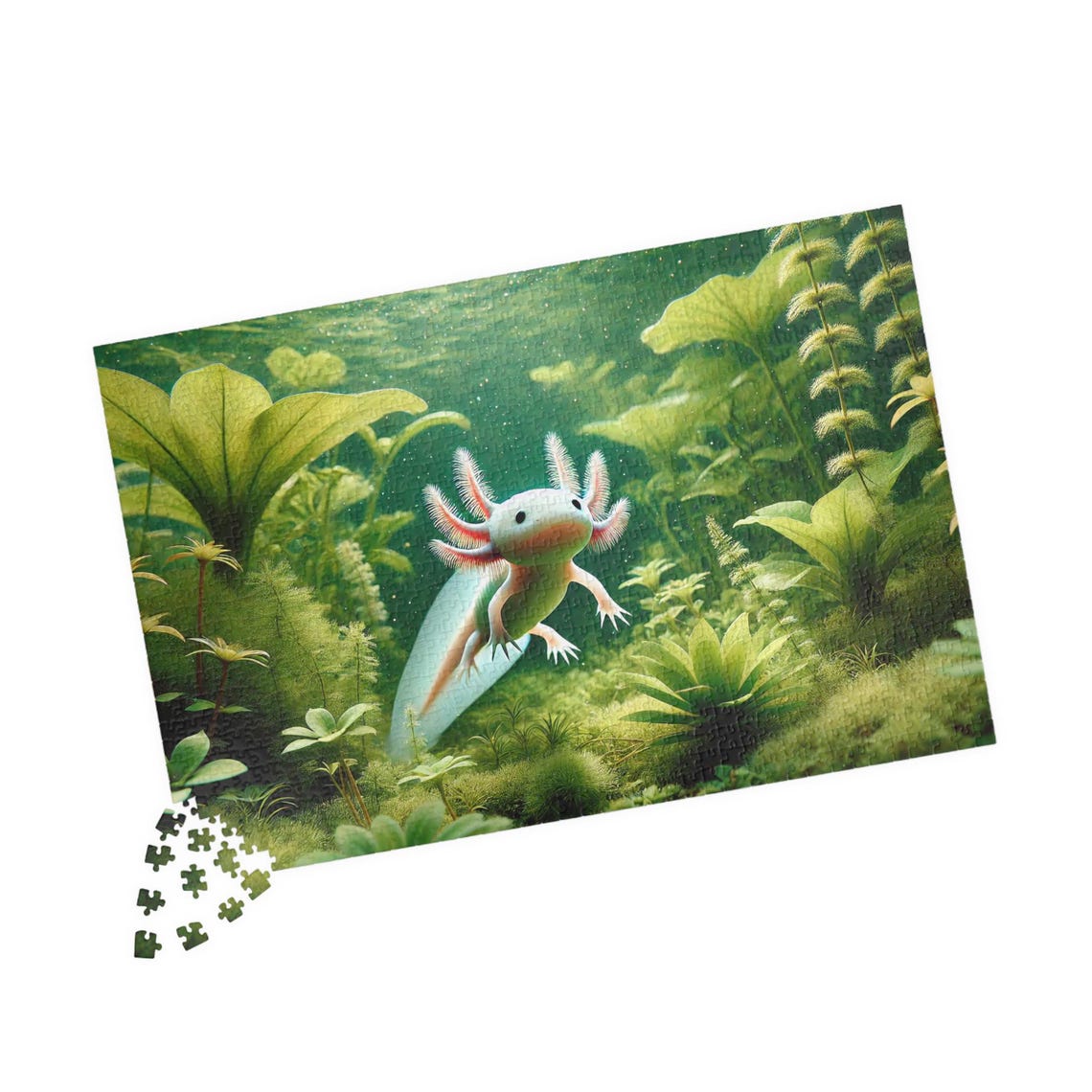 NATURE'S LITTLEST WONDERS Baby Axolotl Swimming Among Water Plants ...