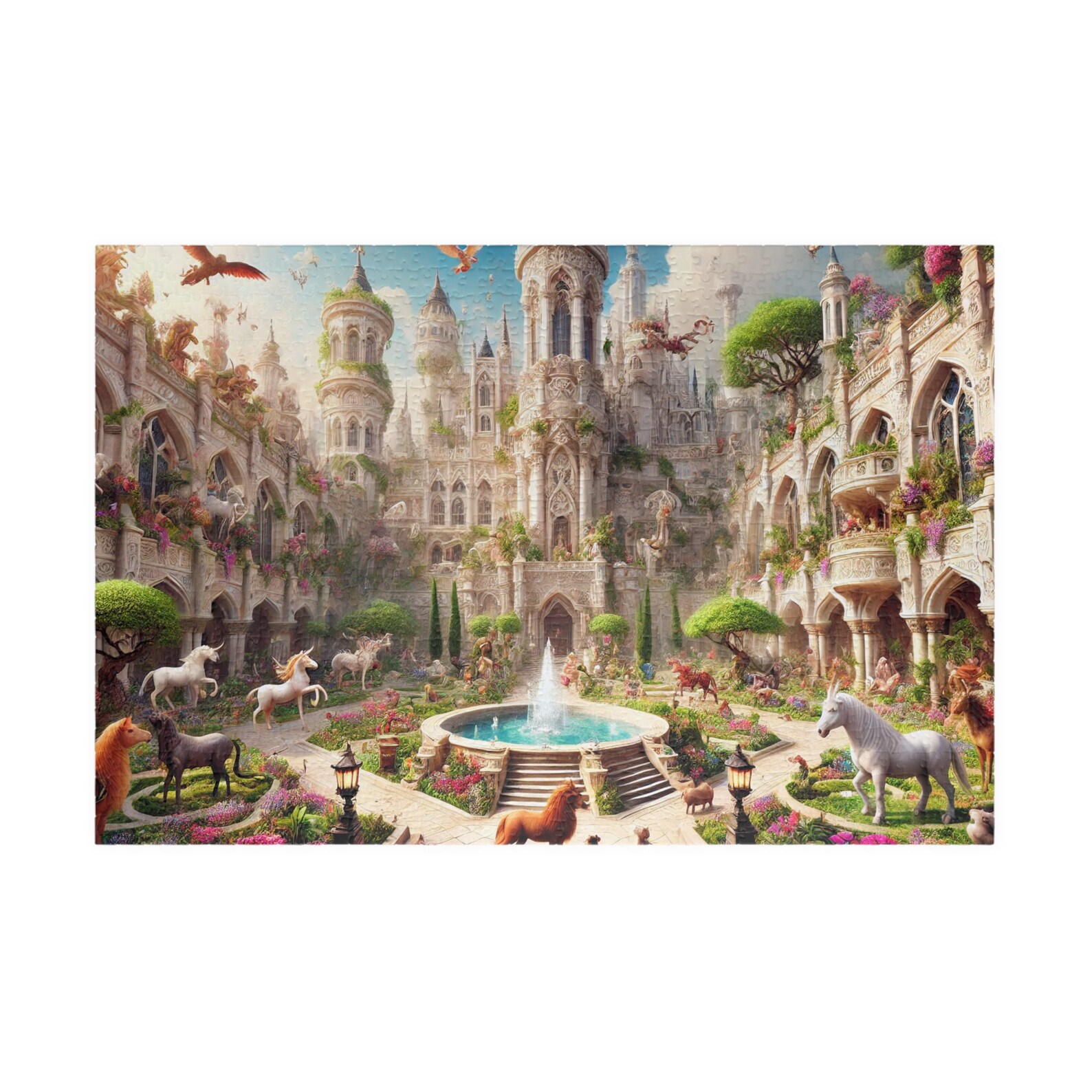 THE NEVERENDING STORY 37 the Ivory Tower Courtyard Jigsaw Puzzle- 110 ...