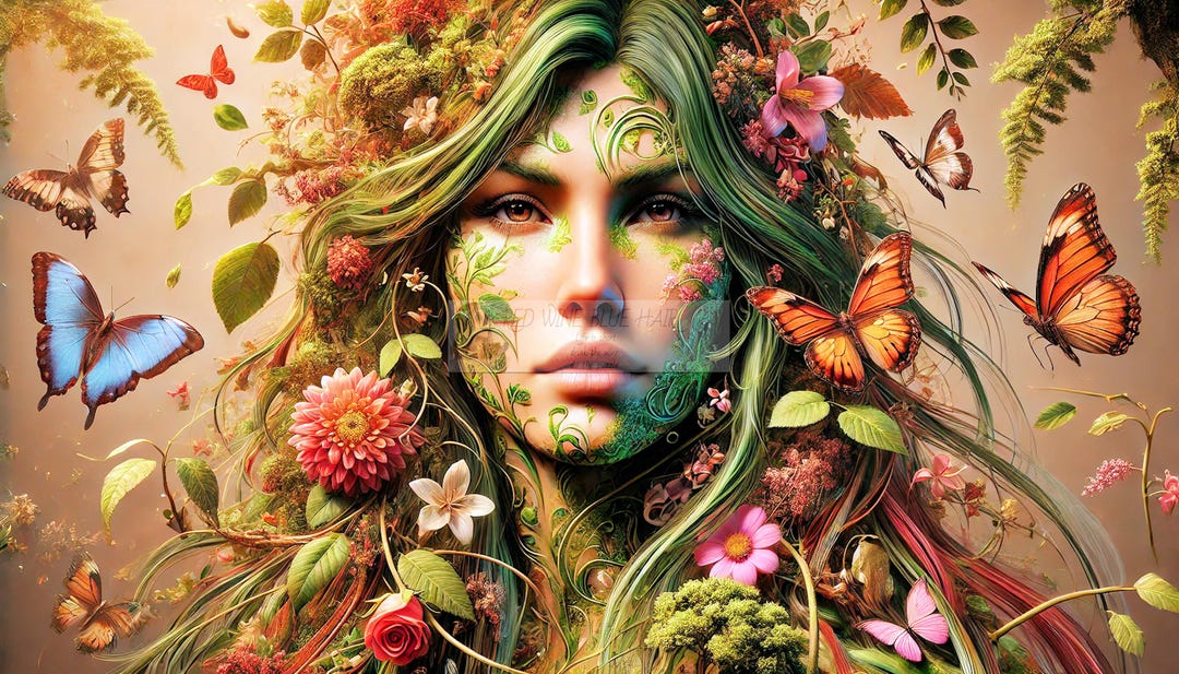 MOTHER EARTH Faces of Gaia Instant Download Wall Art and Frametv 16:9 ...