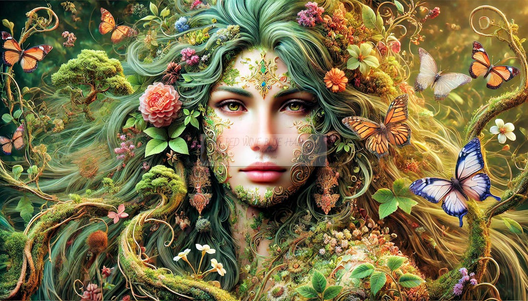 MOTHER EARTH Faces of Gaia Instant Download Wall Art and Frametv 16:9 ...