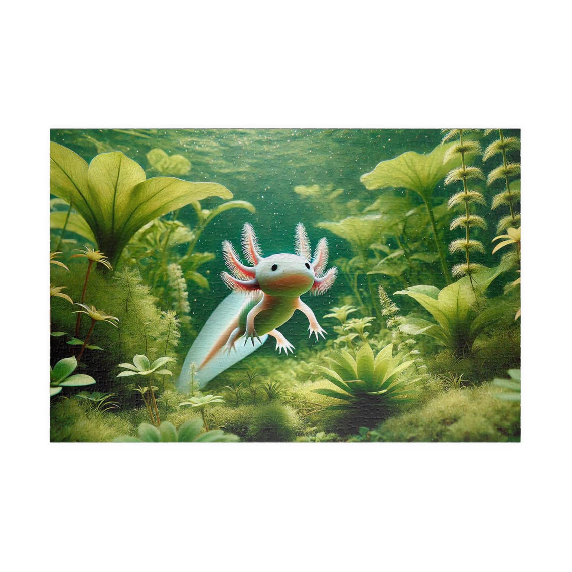 NATURE'S LITTLEST WONDERS Baby Axolotl Swimming Among Water Plants ...