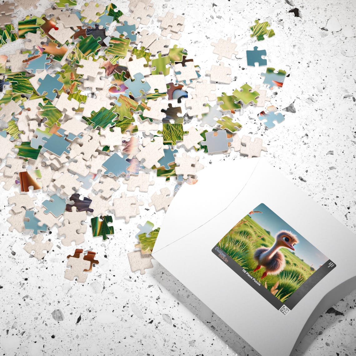 WHIMSICAL BABY CRITTERS Ostrich Chick Jigsaw Puzzle- 110 252 520 1014 ...
