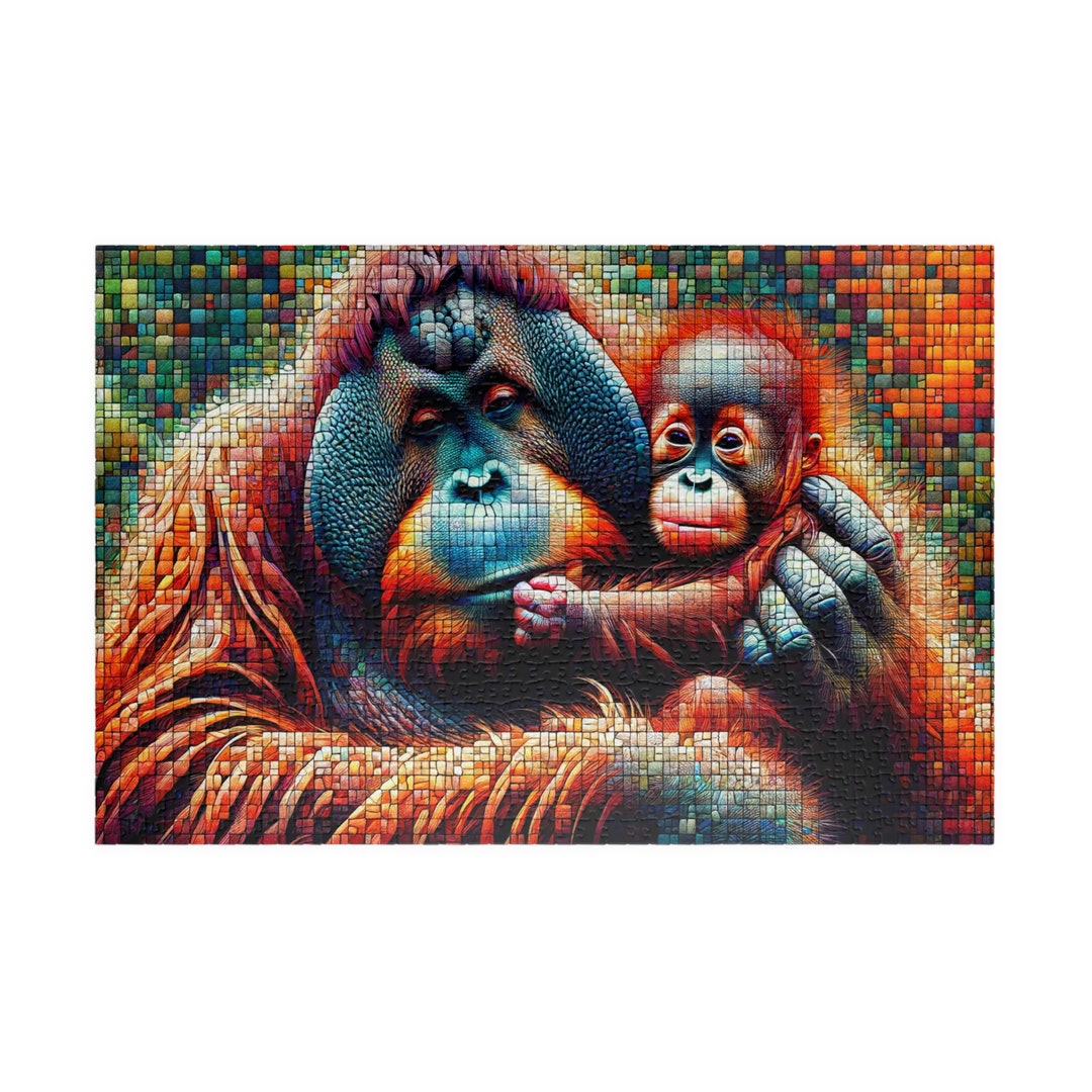 MOSAIC SERIES- ORANGUTAN 1 Jigsaw Puzzle- 110 252 520 1014 Piece ...