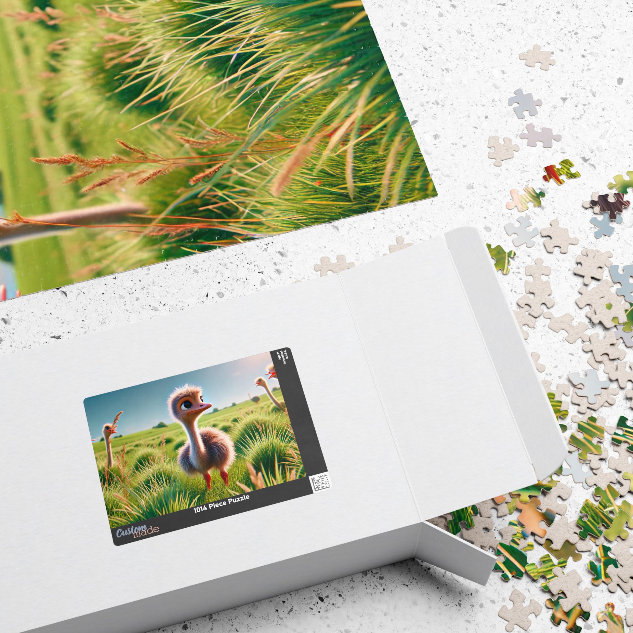 WHIMSICAL BABY CRITTERS Ostrich Chick Jigsaw Puzzle- 110 252 520 1014 ...