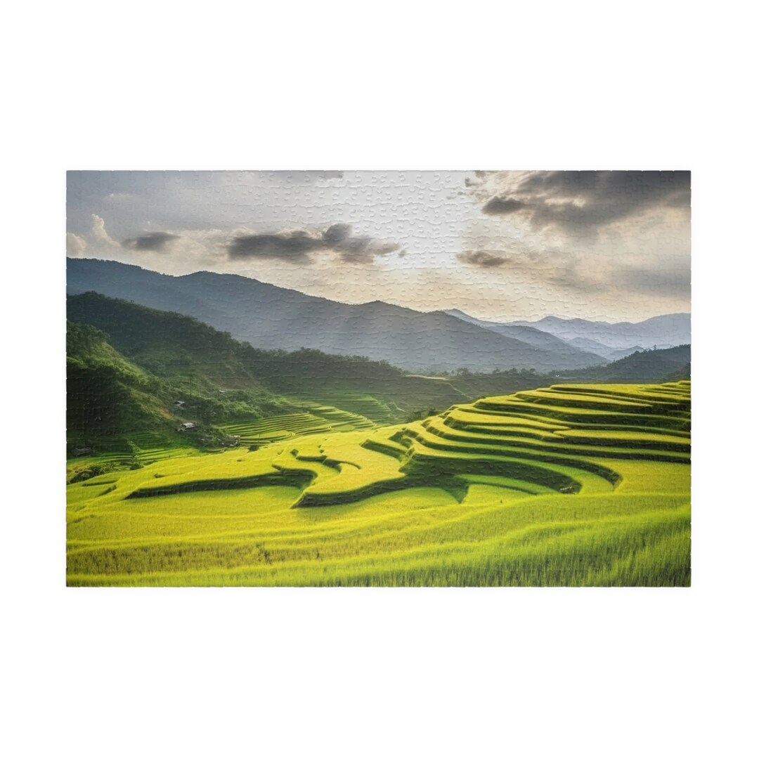 THAILAND RICE FIELDS Jigsaw Puzzle- 110 252 520 1014 Piece Options - Etsy