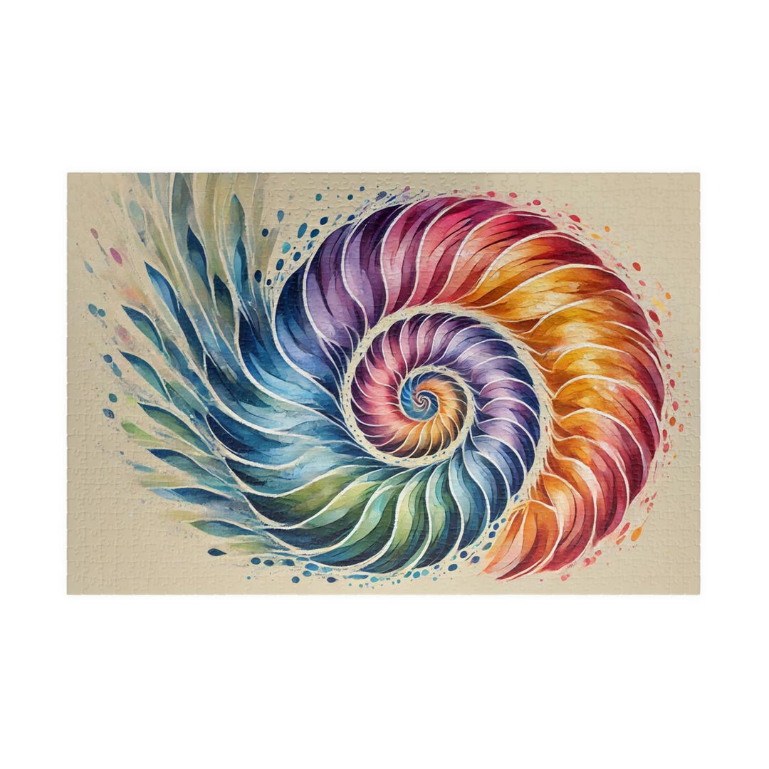 FIBONACCI SPIRAL Jigsaw Puzzle- 110 252 520 1014 Piece Options 6 - Etsy