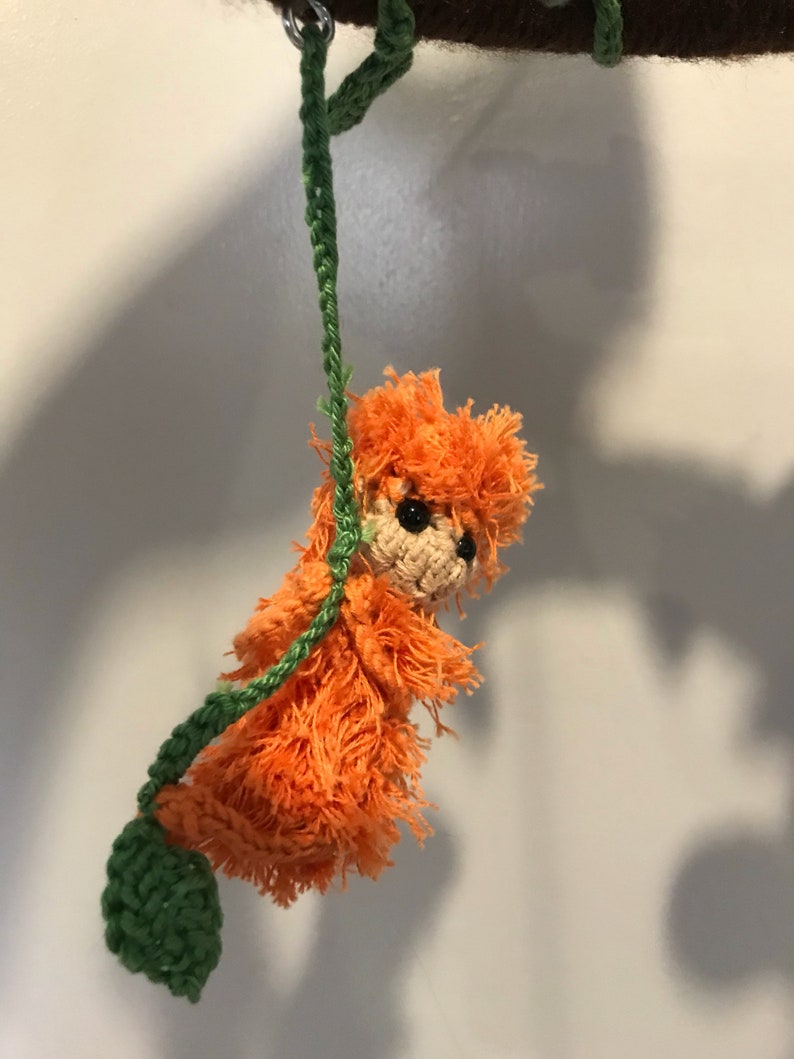 Round Crochet Monkey Baby Cot Mobile. - Etsy Israel