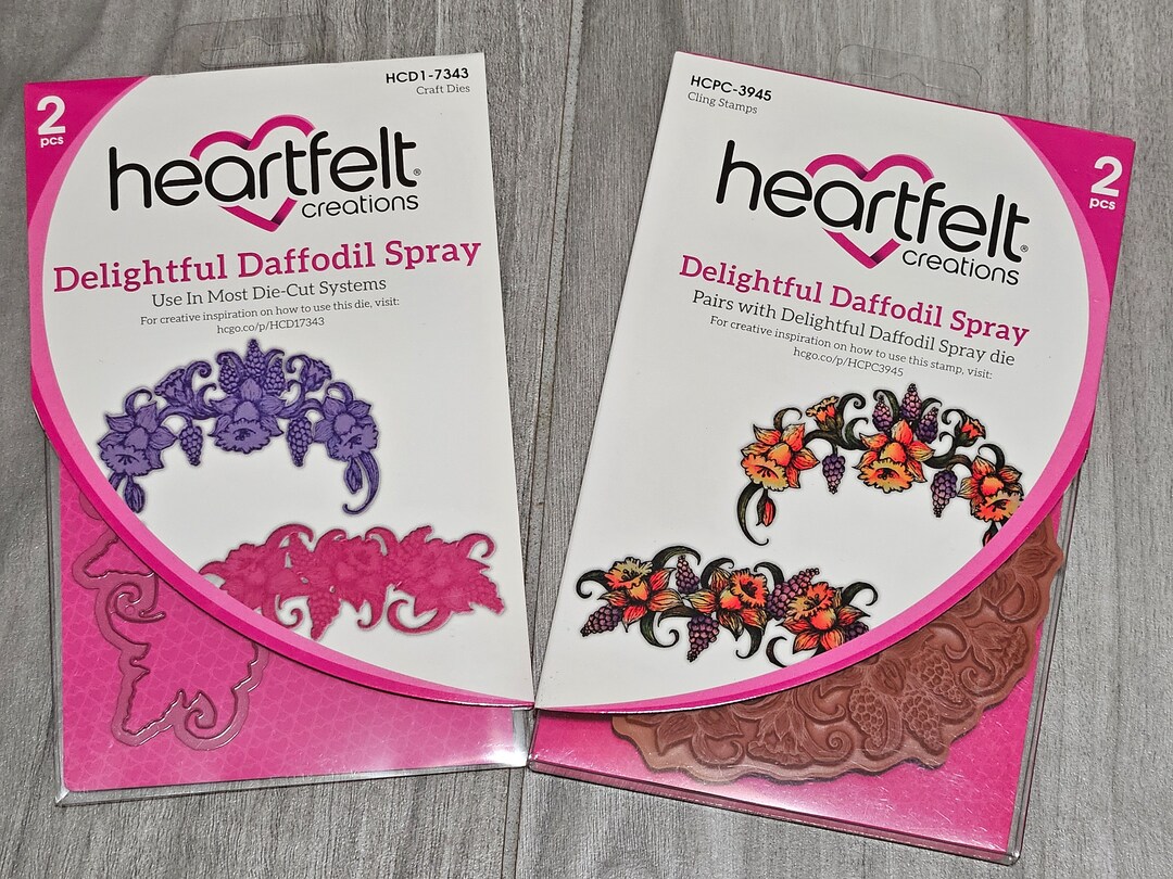 Heartfelt Creations Delightful Daffodil Spray Die and Stamp Set Bundle ...