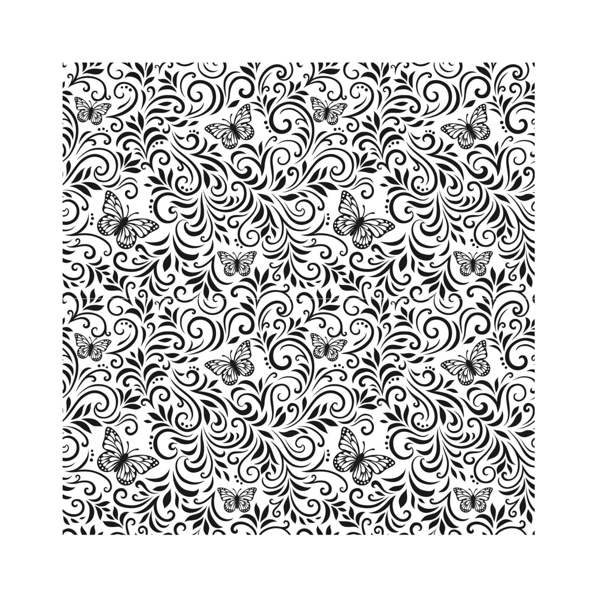 Vector Floral Pattern Stencil