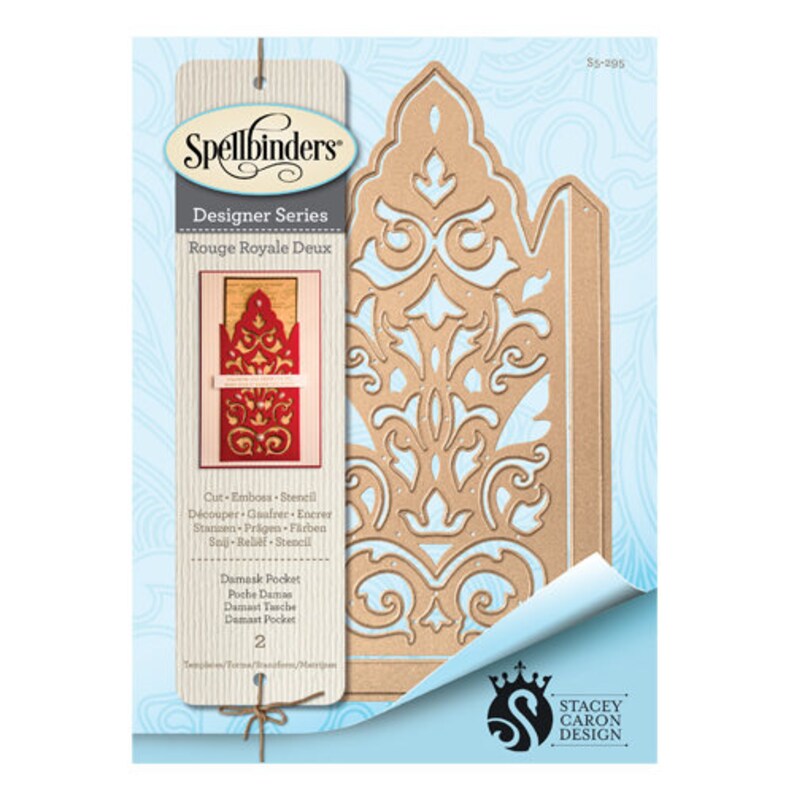 Spellbinders Shapeabilities Damask Pocket Etched Dies from | Etsy