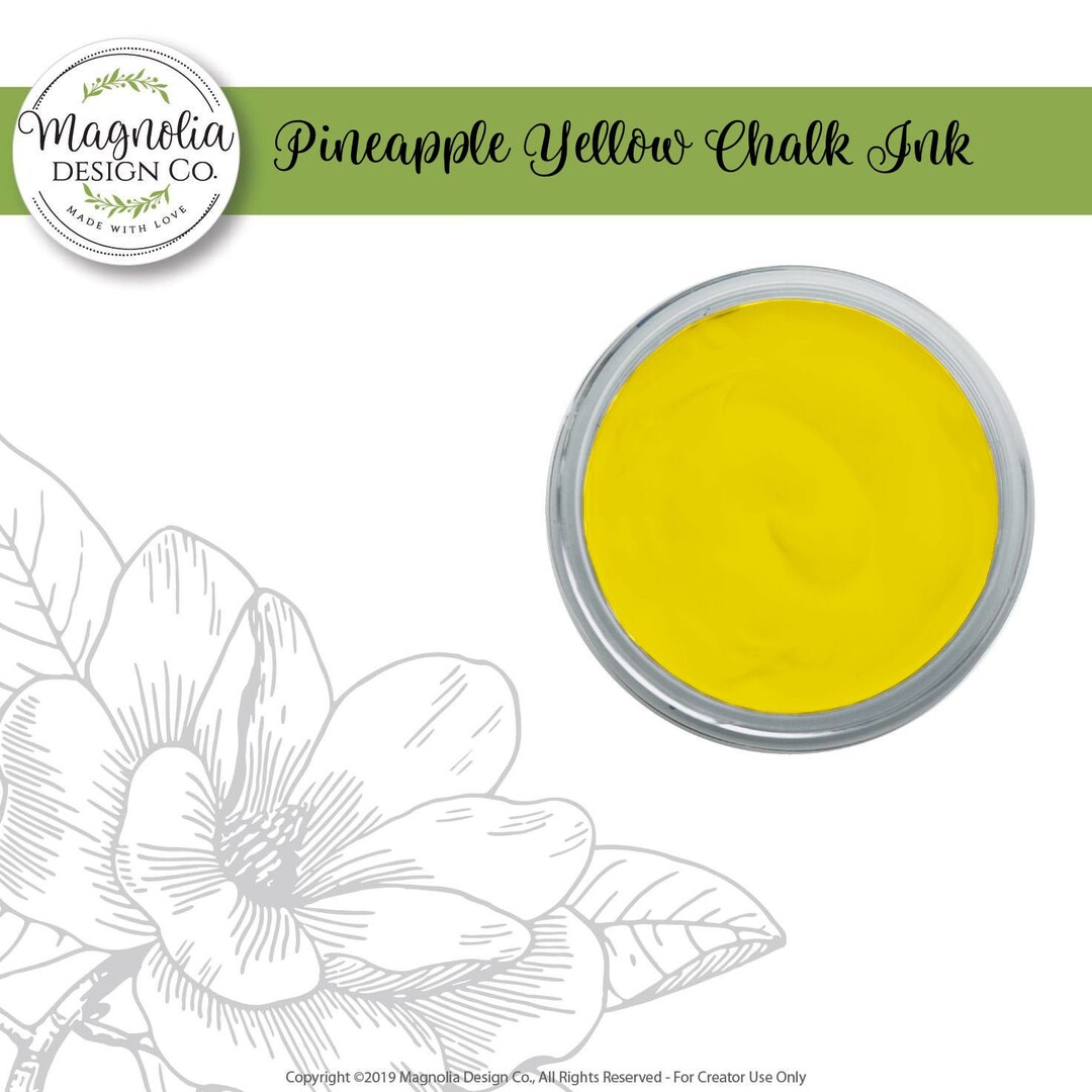 Magnolia Design Co-inks Pineapple Yellow Chalk Ink-chalk Art DIY - Etsy