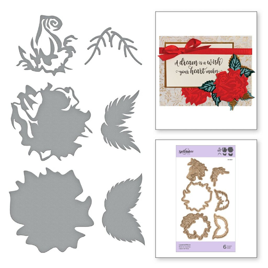 Spellbinders Shapeabilities Exclusives Layered Rose Layering Die Set ...