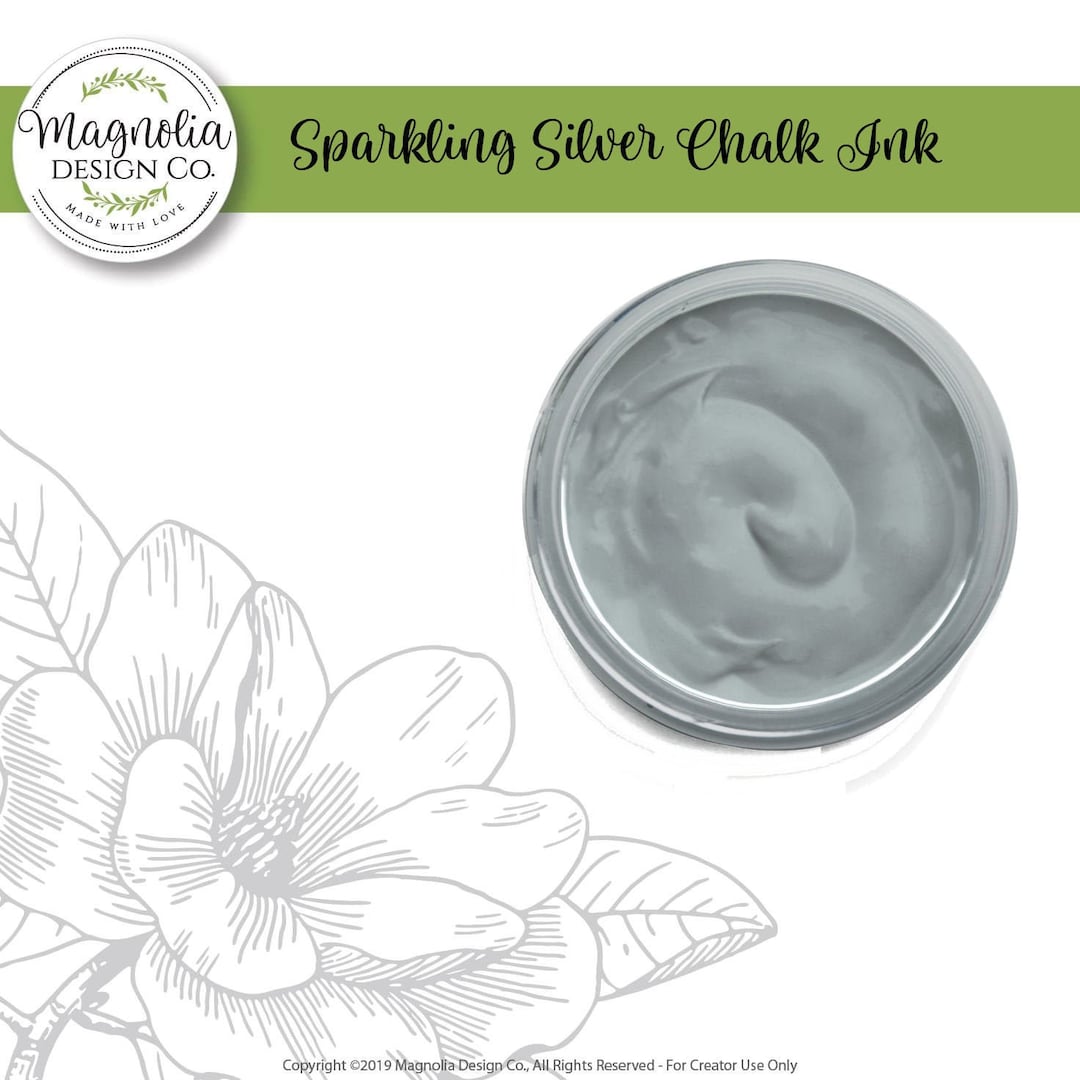 Magnolia Design Co-inks Sparkling Silver Chalk Ink-chalk Art DIY - Etsy