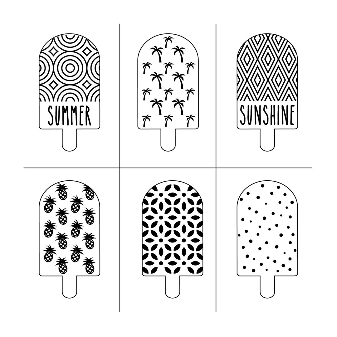 Magnolia Design Co-popsicle Patterns-reusable Adhesive - Etsy