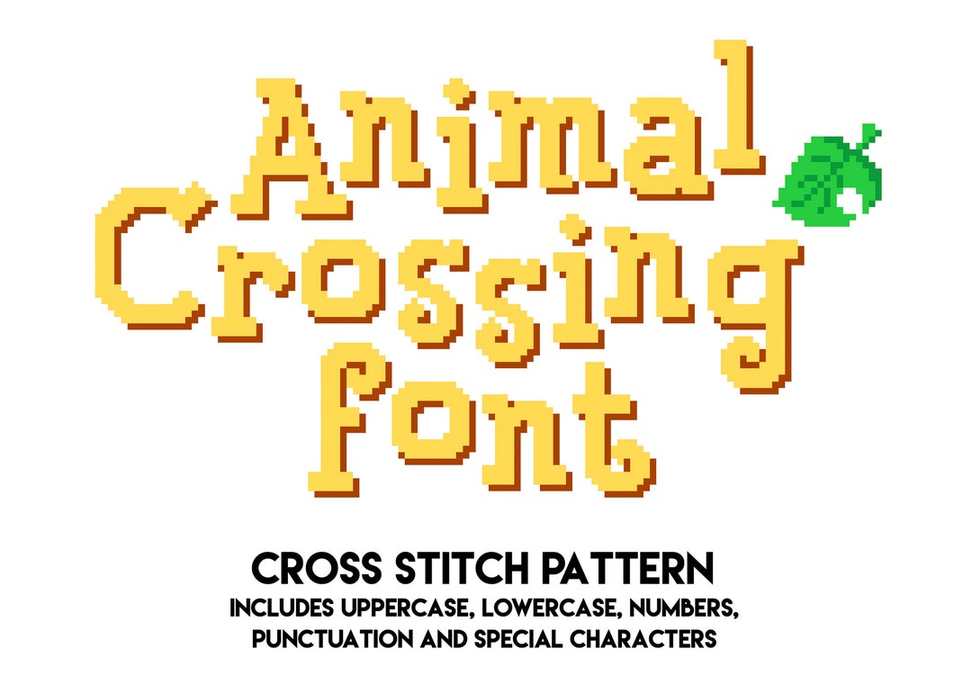 PATTERN | Animal Crossing Font Cross Stitch Pattern PDF - Etsy