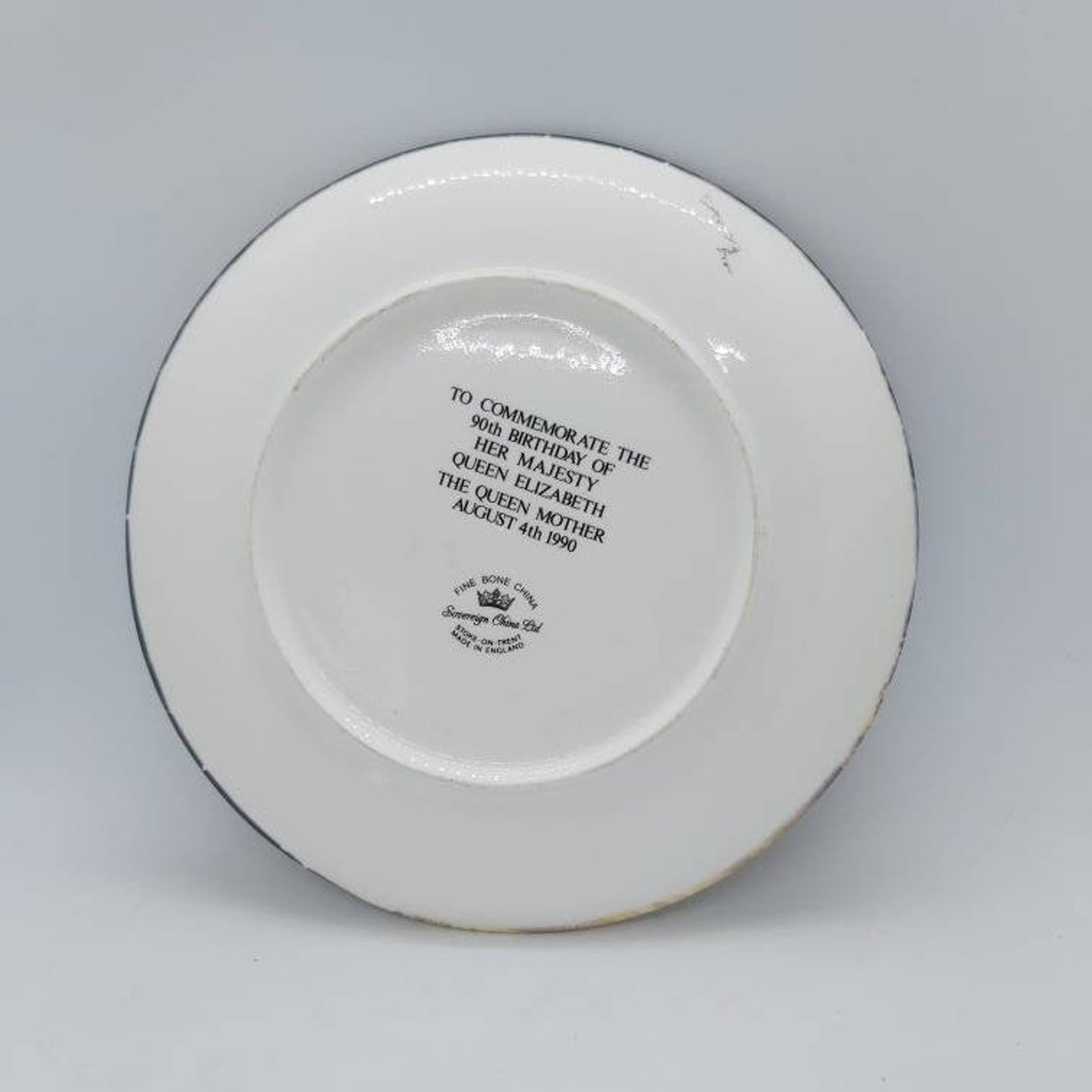 Queen Elizabeth Queen Mother plate 90th Birthday plate Queen | Etsy