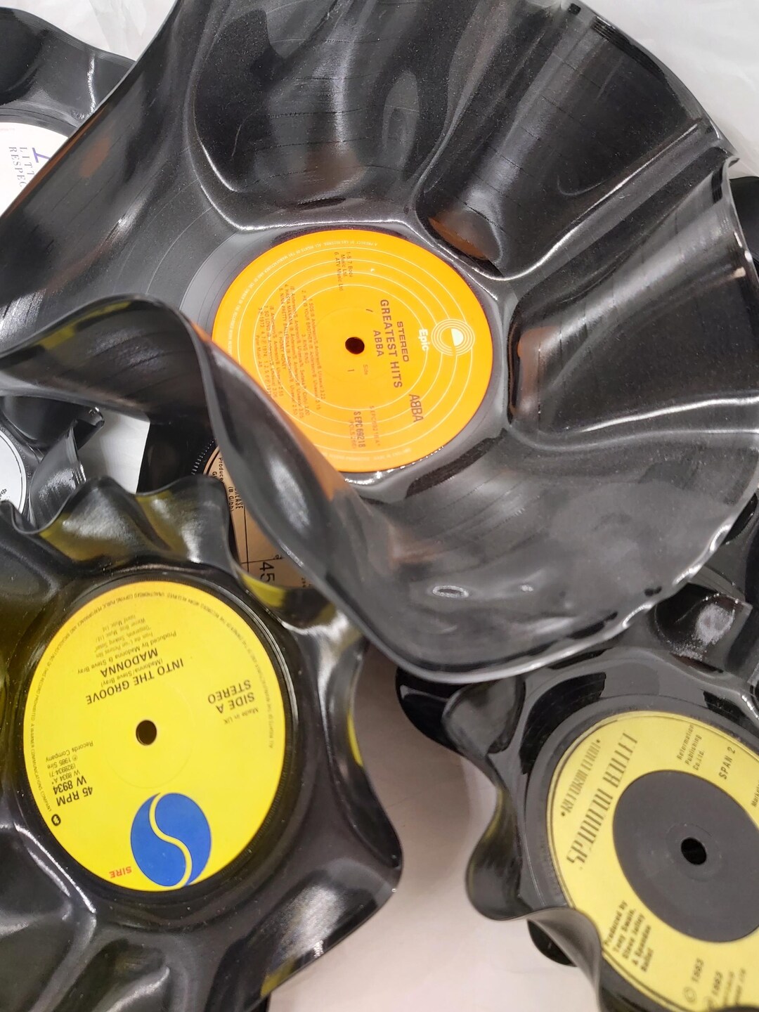 Upcycled Abba/blondie Record Bowl: Vintage Vinyl Dish, Retro Music ...