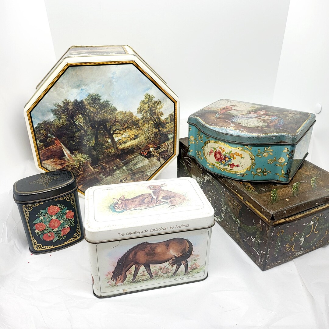 Vintage John Constable Tin: Octagon Biscuit Tin, Collectible Storage - Etsy