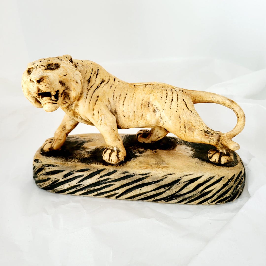 Large Tiger Figurine, Big Cat Figure, Sculpture, Ornament, British ...