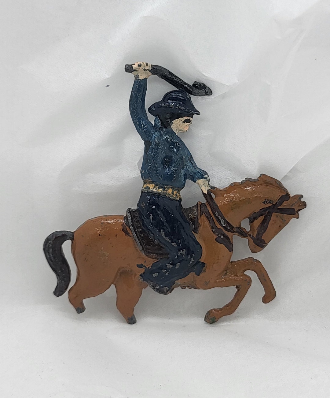 Lead Cowboy and Horse Figure, Toy, Game Piece, Vintage Horse Rider ...