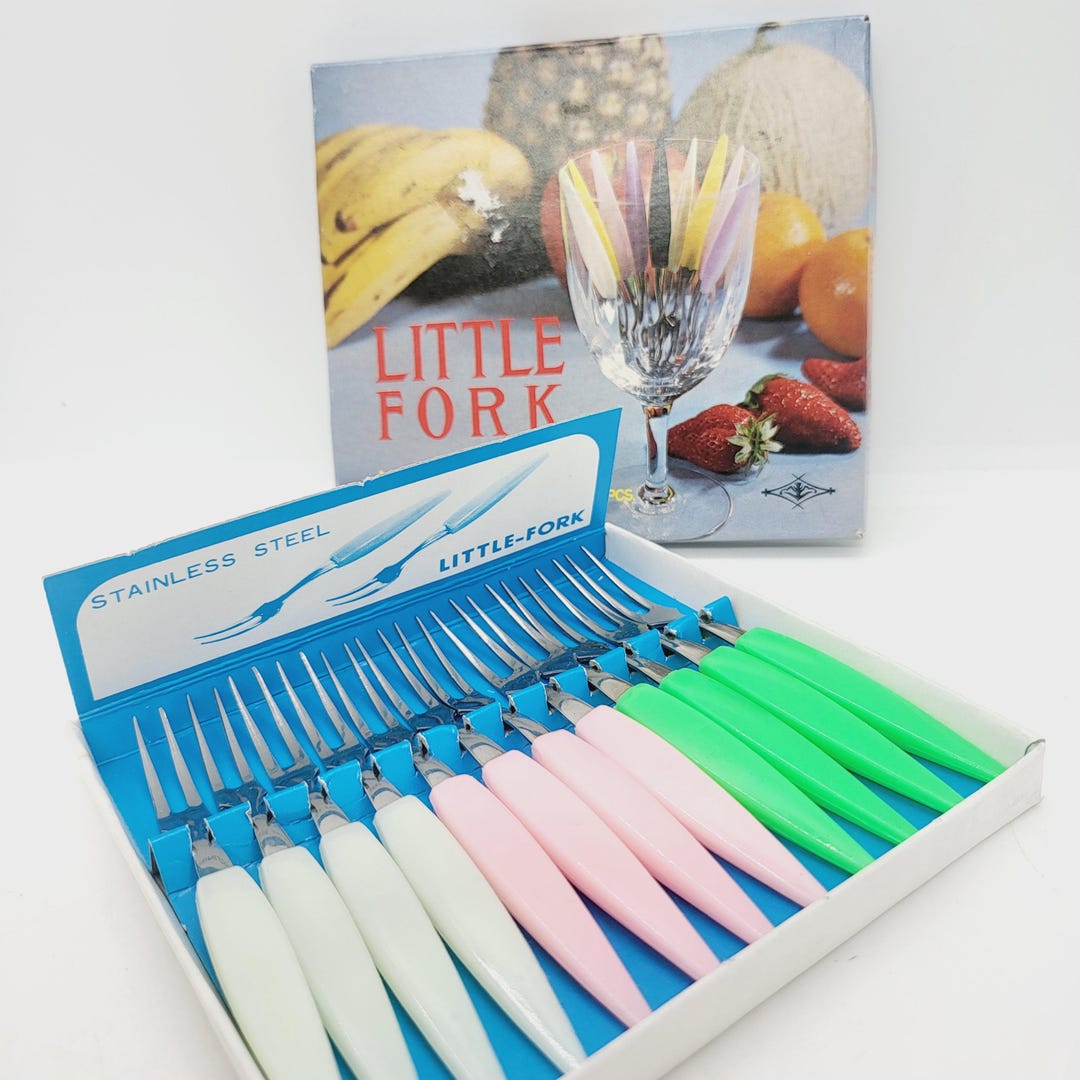 Cocktail Forks, Vintage 1950's Little Fork Set of 12 in Original Box ...