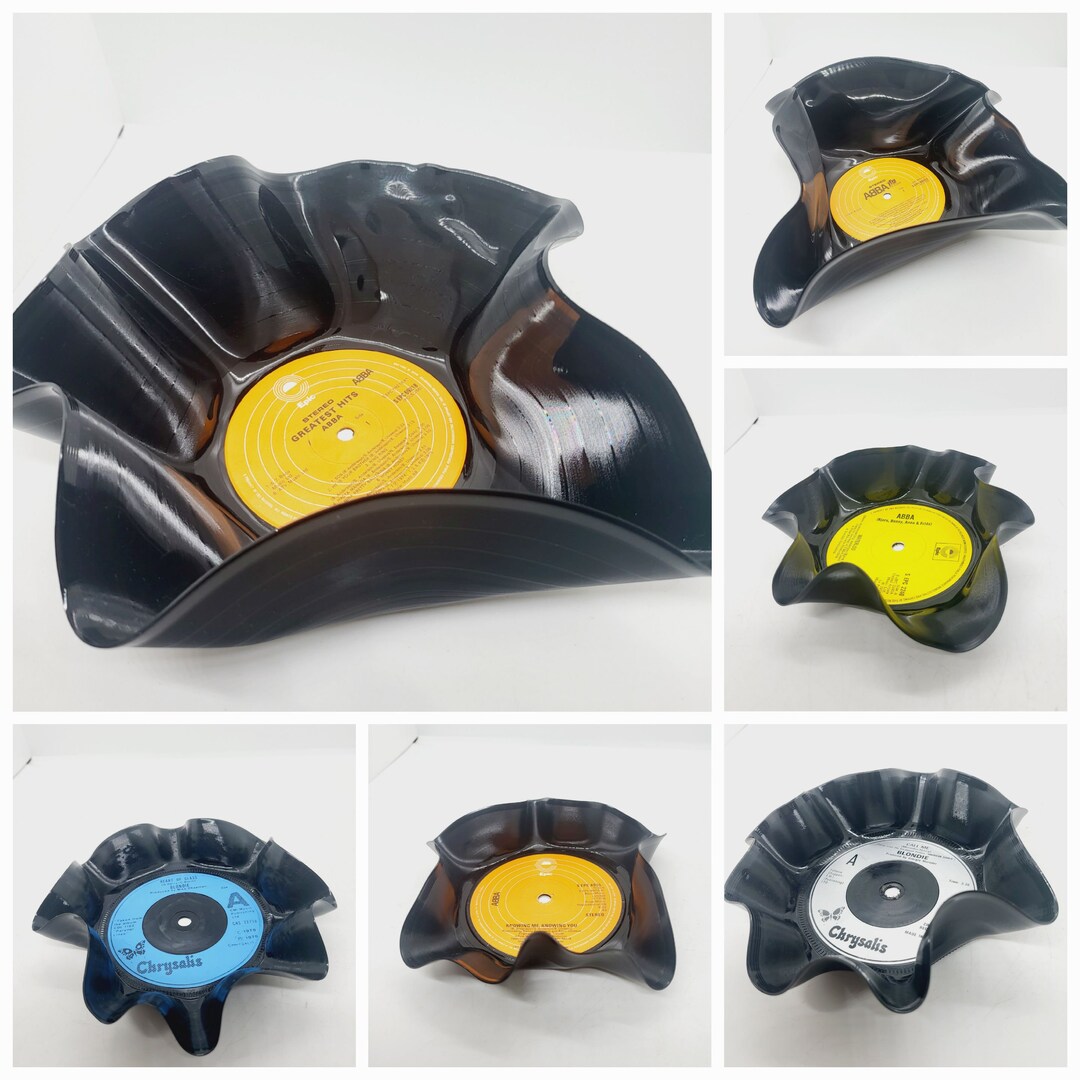 Up Cycled Record Bowl, ABBA or Blondie Vintage Original Vinyl Single ...