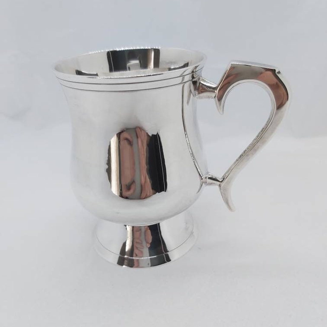 Silver Plated Tankard, Footed, Pedestal Stein, Small EPNS Drinking ...