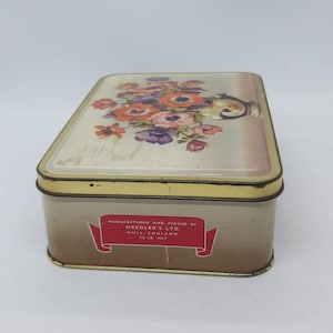 Vintage Sweet Tin, Needler's Glacé Fruit Drops Tin, Vintage Floral ...