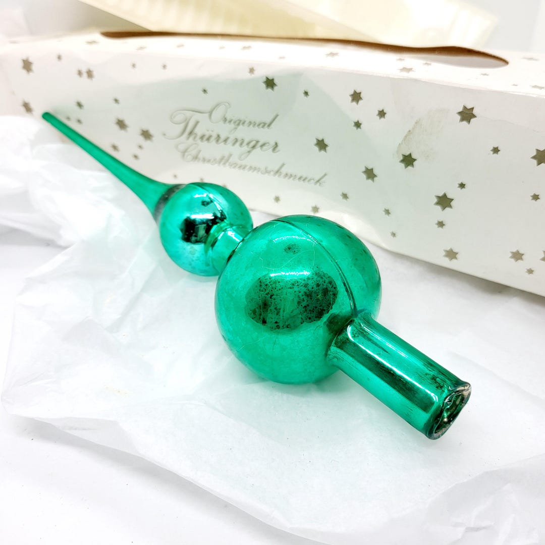 Tree Topper, Green Christmas Tree Tip in Original Box, 1980's Vintage ...