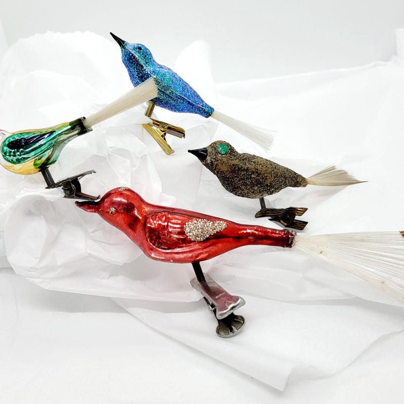 Clip on Glass Bird Decor - Etsy UK