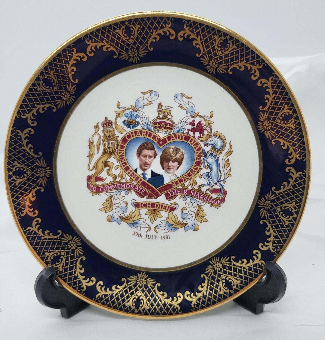 Vintage Prince Charles & Lady Diana Commemorative Plate - Royal Wedding ...
