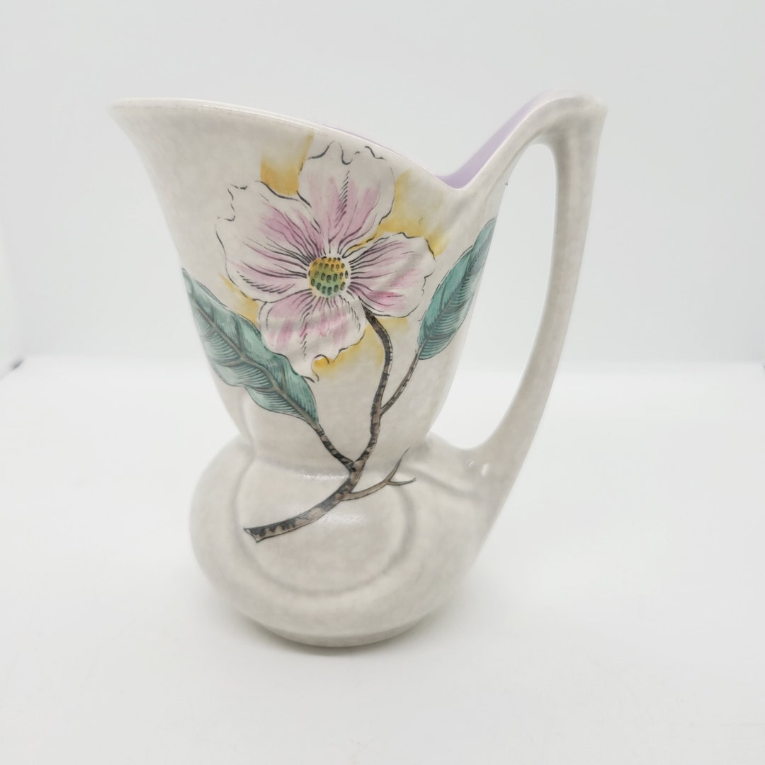 Lilac Floral Jug Art Deco Pitcher Bud Vase by Crown Devon - Etsy