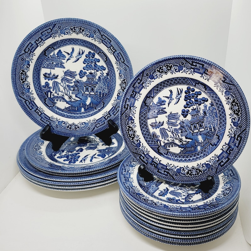 Blue Willow Plates Small - Etsy UK