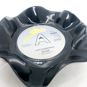 1980's up Cycled Record Bowl, Wham, Madonna, Human League, Culture Club ...