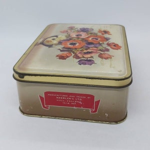 Vintage Sweet Tin, Needler's Glacé Fruit Drops Tin, Vintage Floral ...