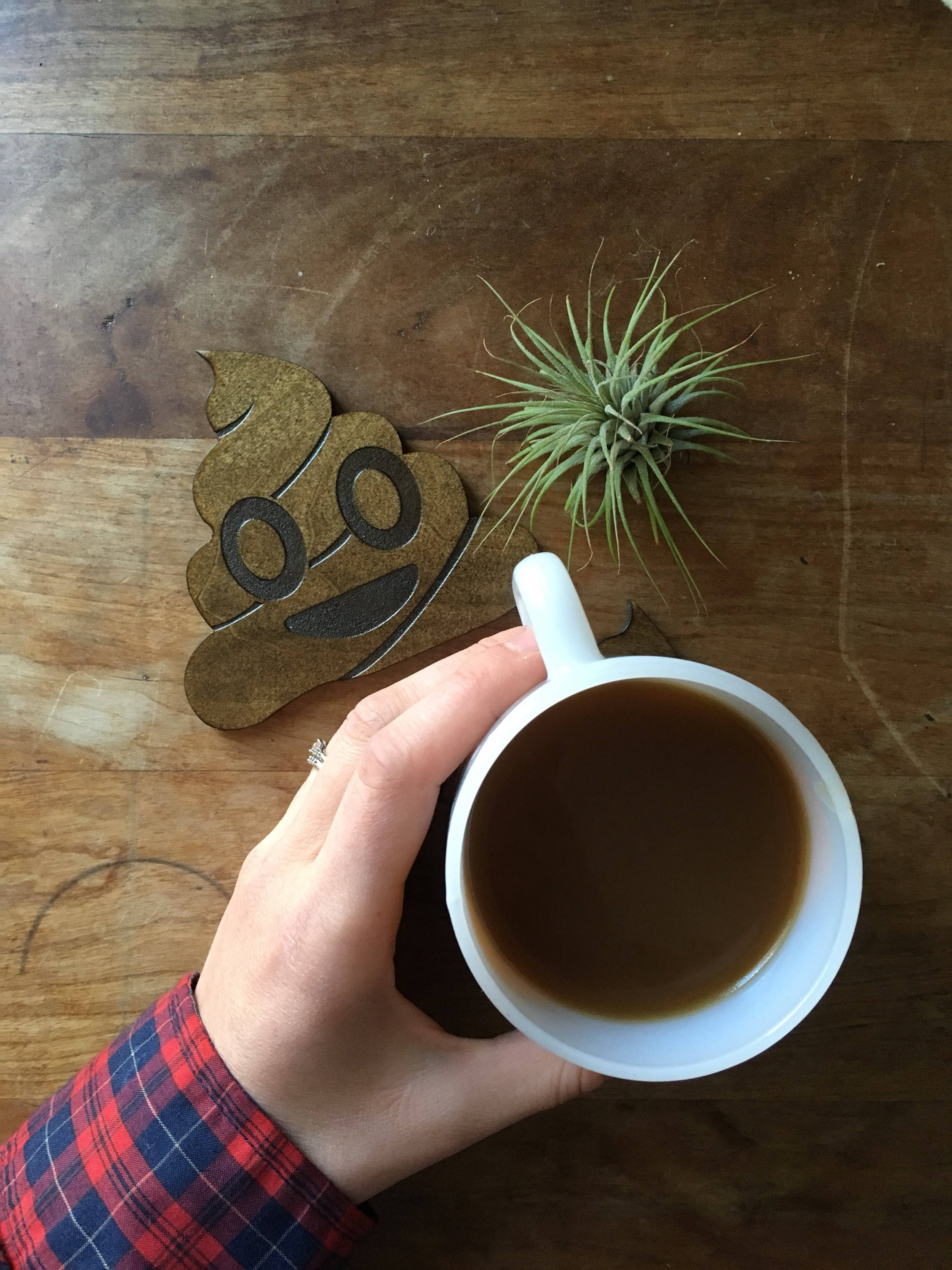 Funny Coaster, Poop Emoji Coaster, Wood Coaster, Stocking Stuffer - Etsy