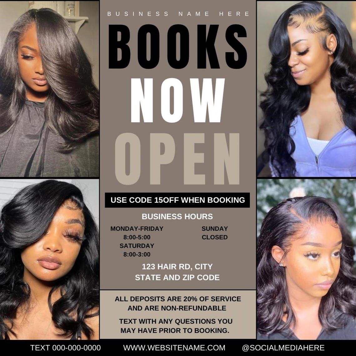 Editable Books Are Now Open Flyer, Canva Template, Social Media Flyer ...