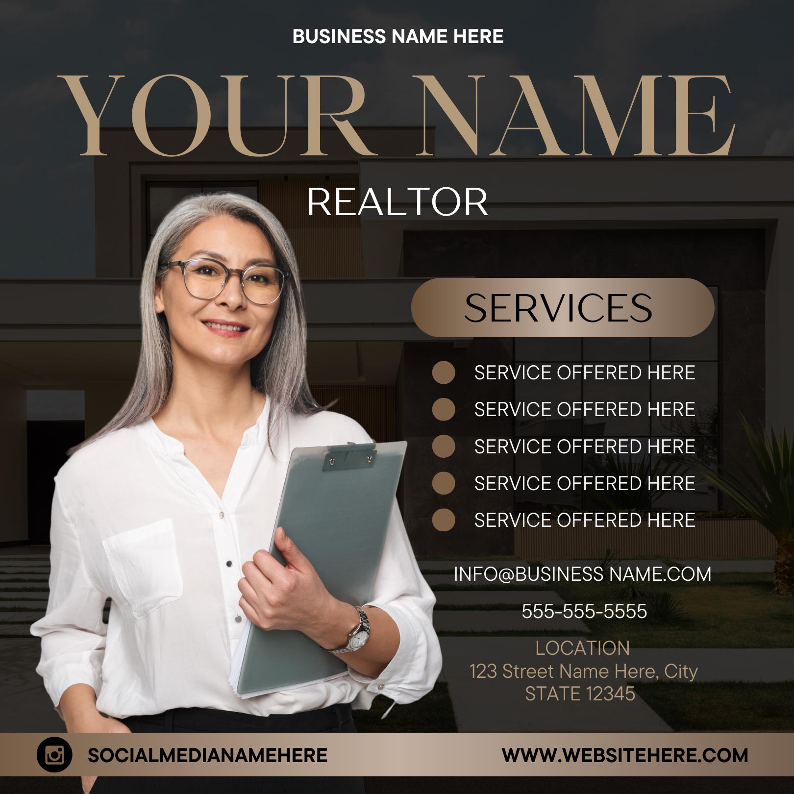Realtor Flyer, Real Estate Marketing Template, Real Estate Agent Flyer ...