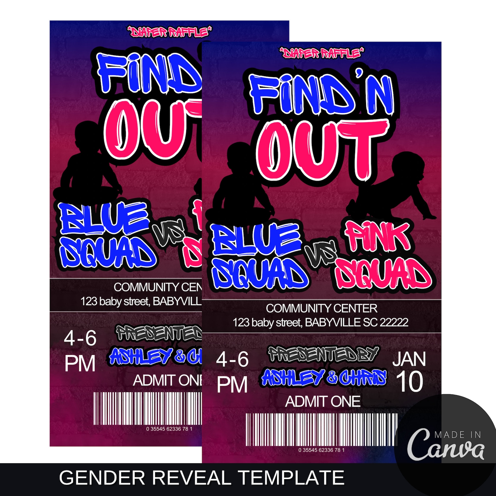 Find N Out Gender Reveal Invitation, Custom Digital Gender Reveal ...