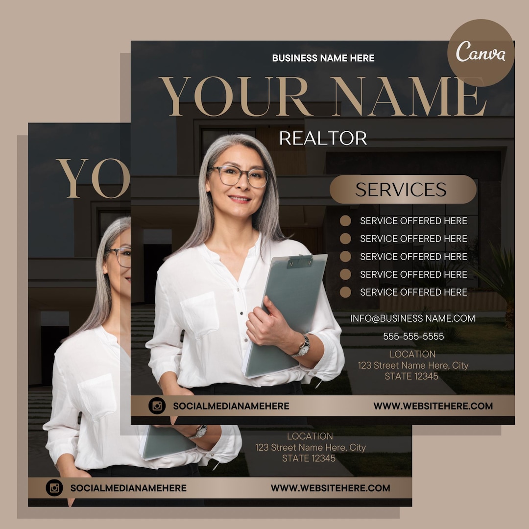 Realtor Flyer, Real Estate Marketing Template, Real Estate Agent Flyer ...