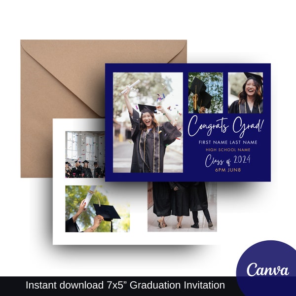 Postcard Graduation Party Invitations - Etsy