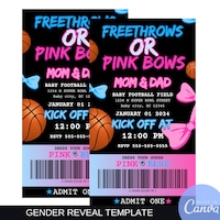 Editable Butterfly Birthday Invitation, Canva Bday Party Invitation ...