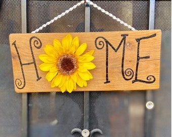Sunflower Home Sweet Home Sign - Etsy