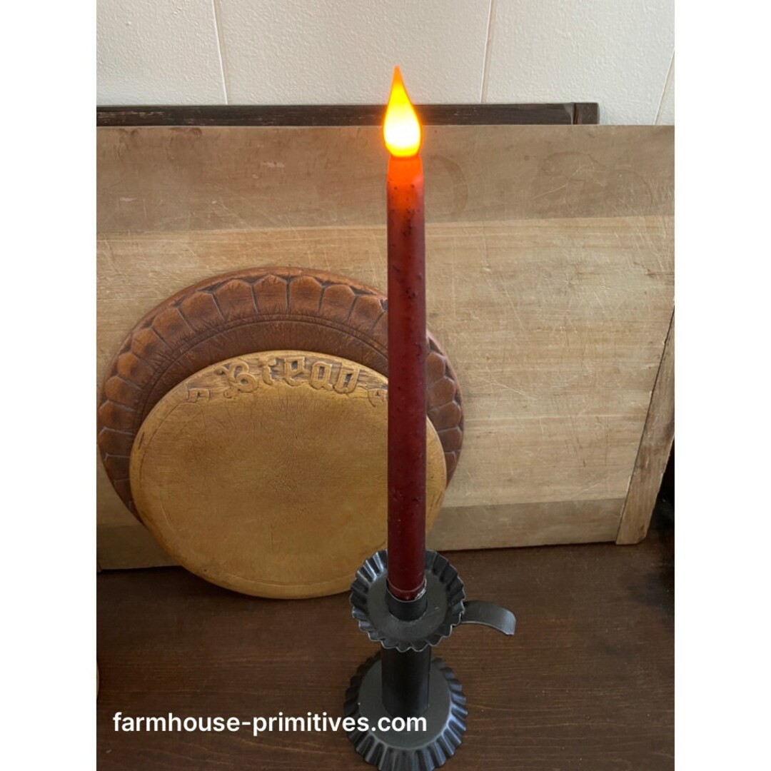 Tobacco Battery Timer Taper Candle - Etsy