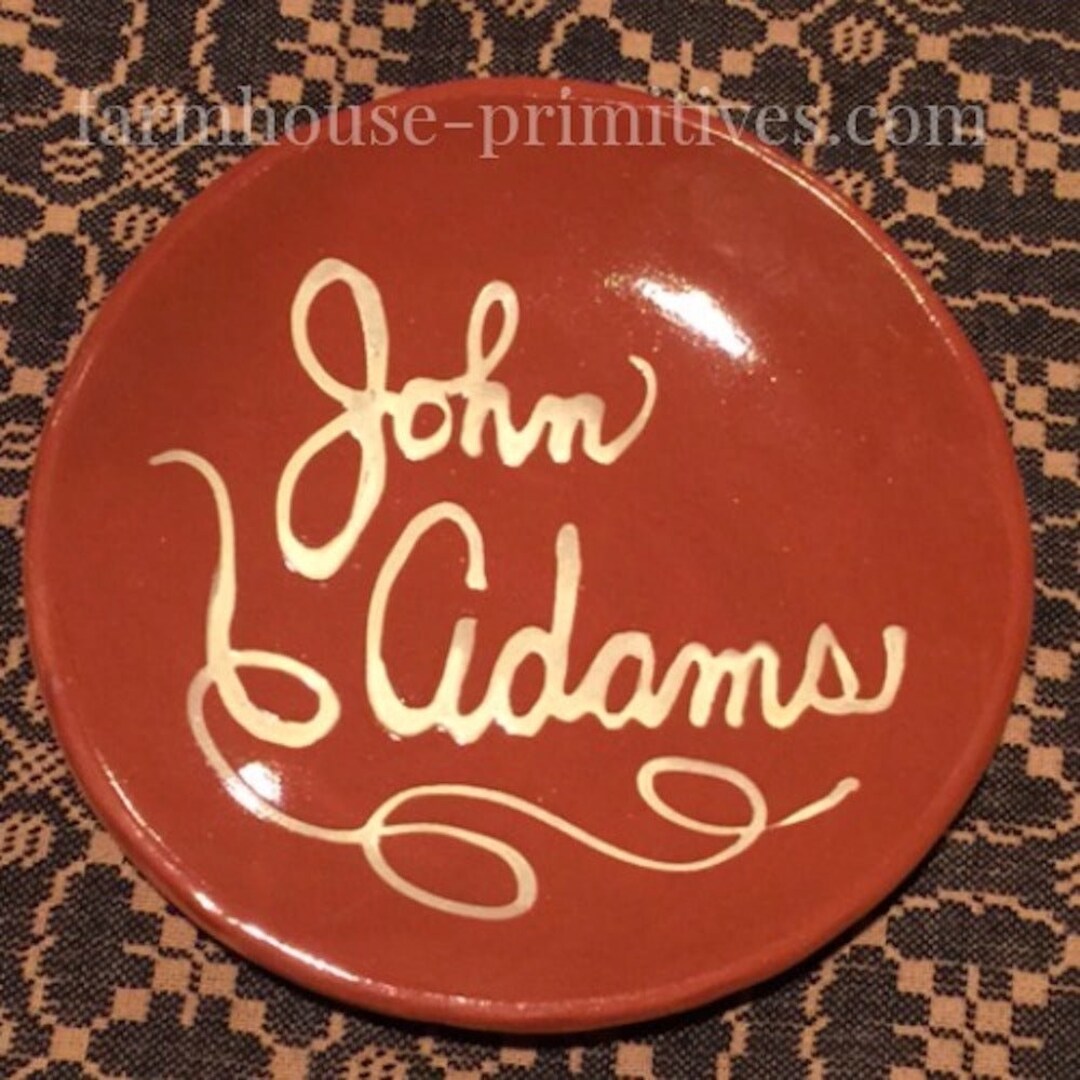 John Adams Redware Plate - Etsy
