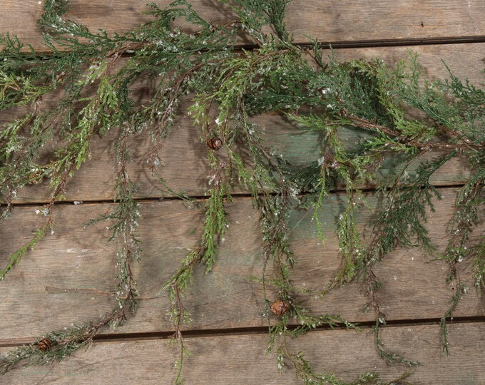 Weeping Cedar Iced Garland - Etsy